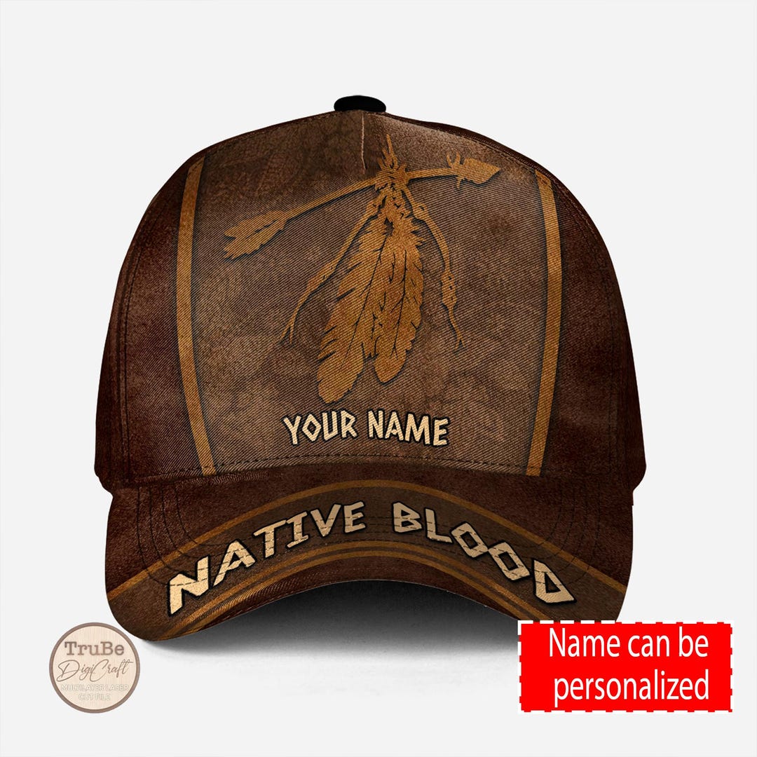 Personalized Native American Baseball Cap: Custom Name Indigenous Hat ...