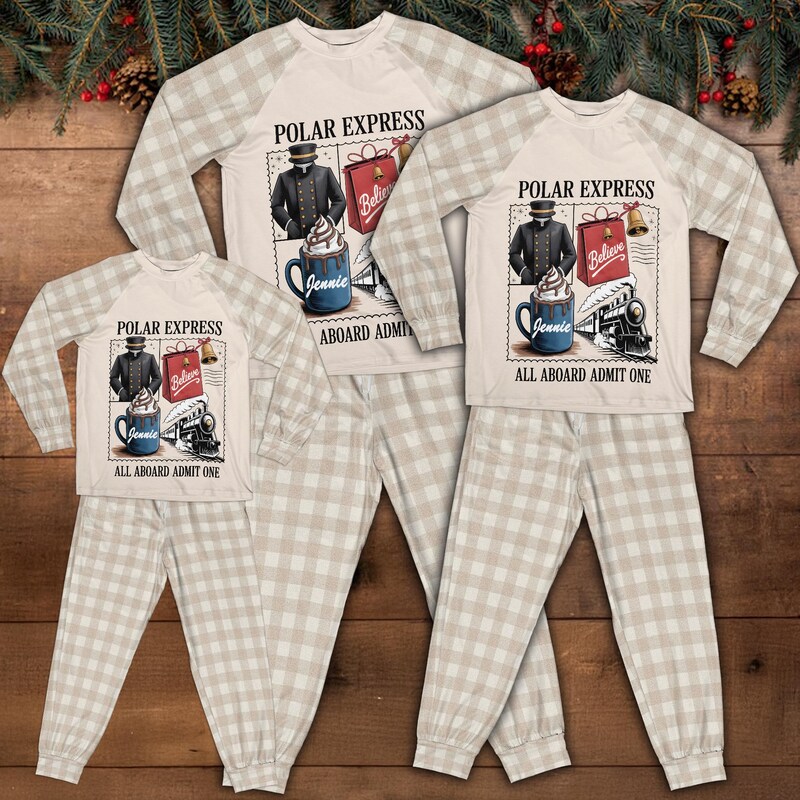 Polar Express Pajamas - Etsy