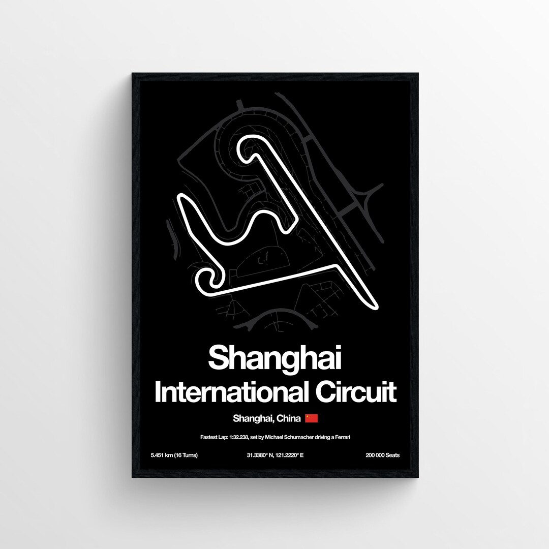 Shanghai Grand Prix F1 Track Map Art Print (digital Download) - Etsy
