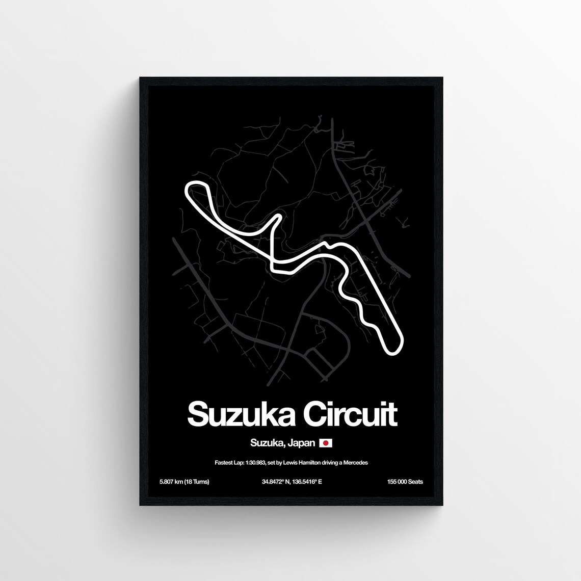 Suzuka Japan Grand Prix F1 Poster Japanese Print Formula 1 Prints Grand ...
