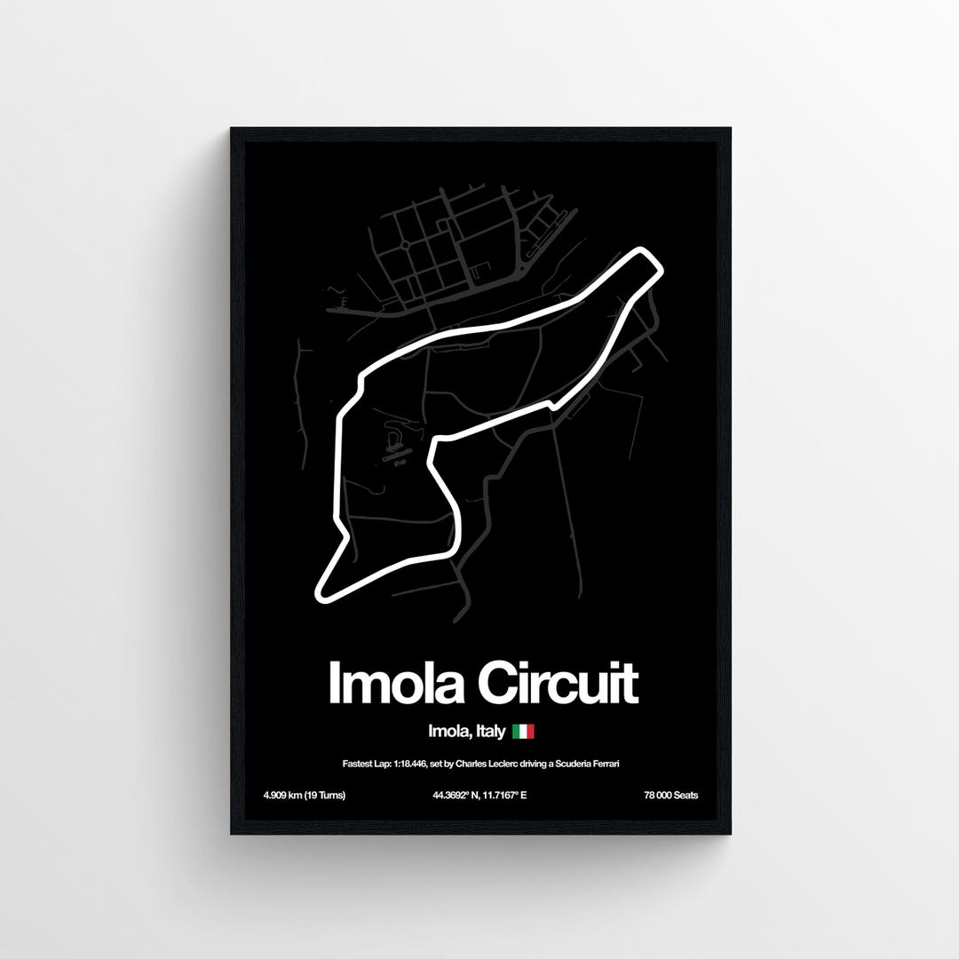 Imola Italy Grand Prix F1 Track Map Art Print (digital Download) - Etsy