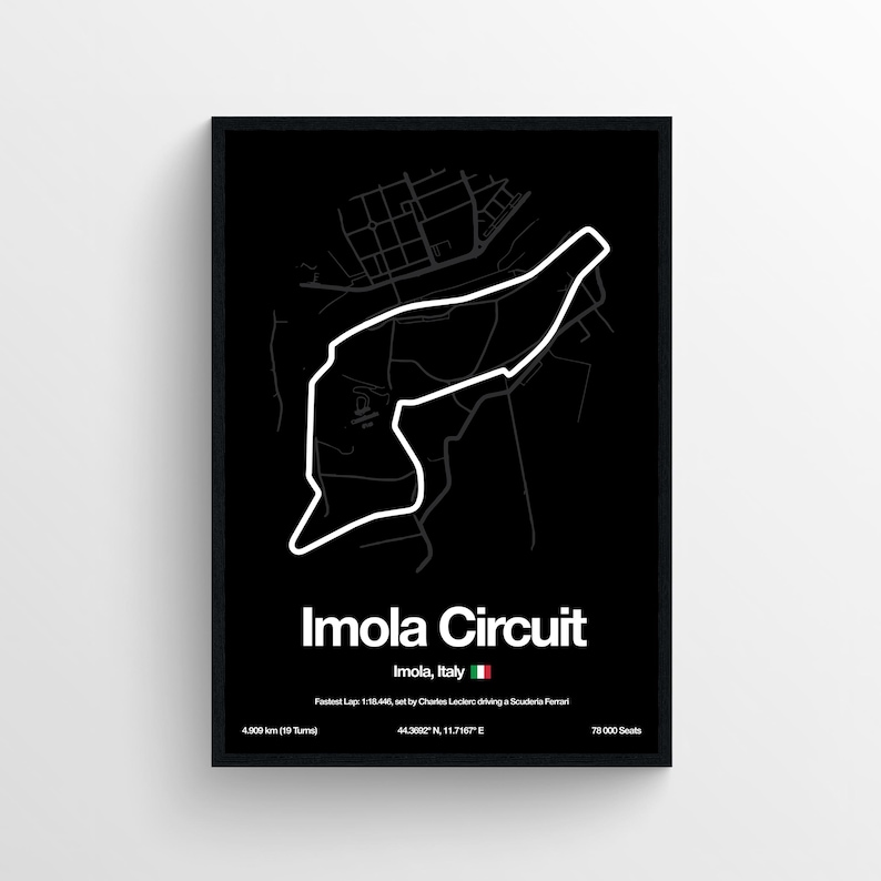 Imola Italy Grand Prix F1 Poster Italian Print Formula 1 Prints Grand ...