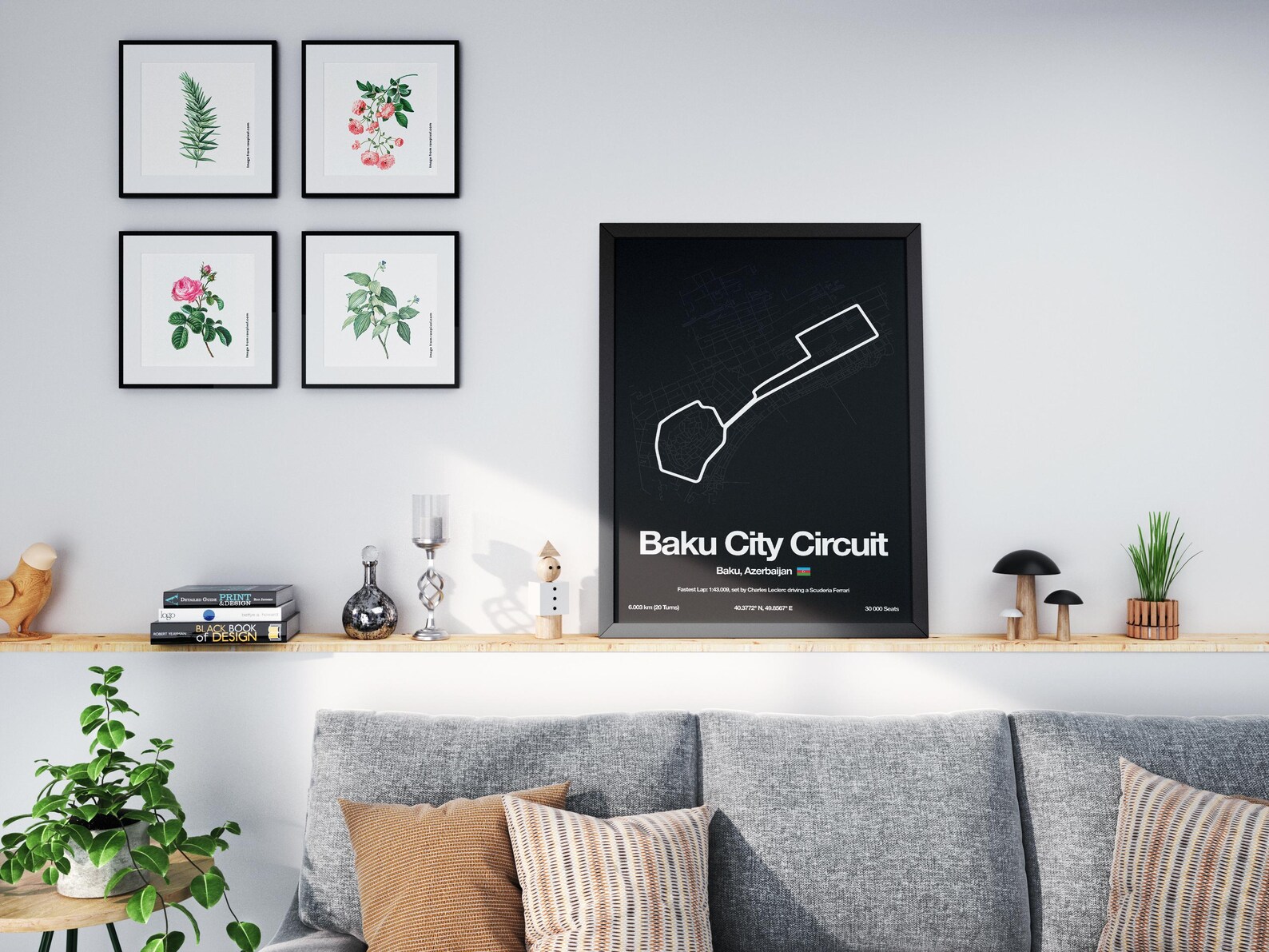 Baku City Circuit Azerbaijan Grand Prix F1 Poster Print Formula 1 ...