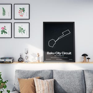 Baku City Circuit Azerbaijan Grand Prix F1 Poster Print Formula 1 ...