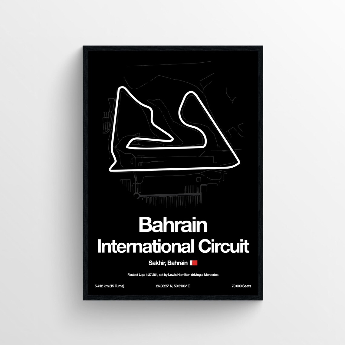 Bahrain Circuit Sakhir Grand Prix F1 Poster Print Formula 1 Prints ...