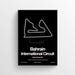 Bahrain Circuit Sakhir Grand Prix F1 Poster Print Formula 1 Prints ...