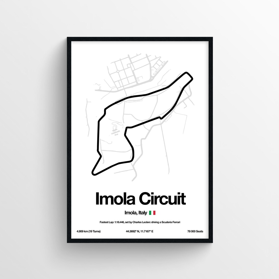Imola Italy Grand Prix F1 Poster Italian Print Formula 1 Prints Grand ...