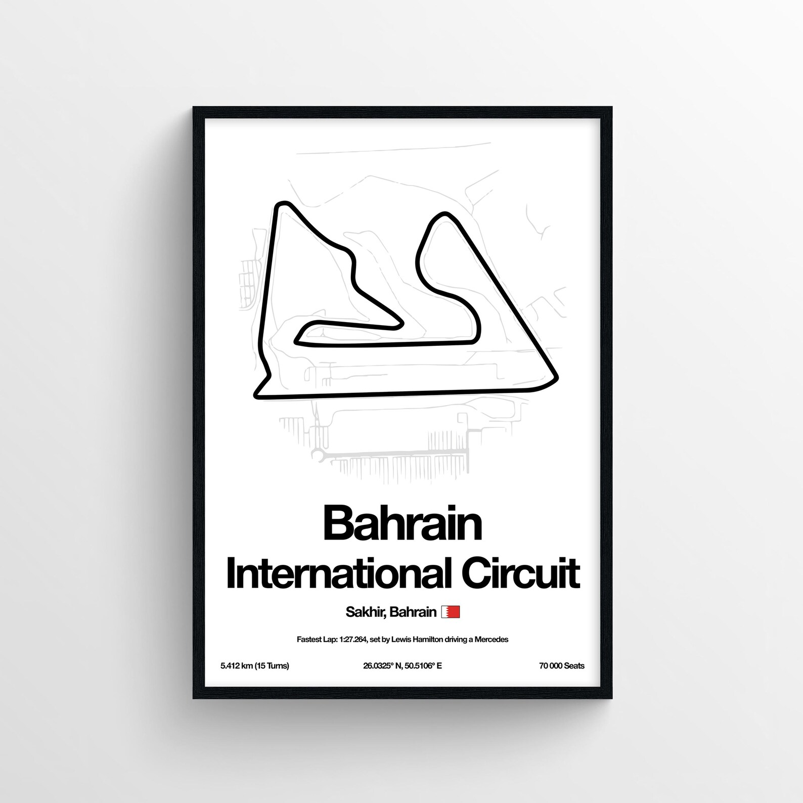 Bahrain Circuit Sakhir Grand Prix F1 Poster Print Formula 1 Prints ...