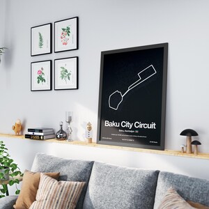 Baku City Circuit Azerbaijan Grand Prix F1 Poster Print Formula 1 ...