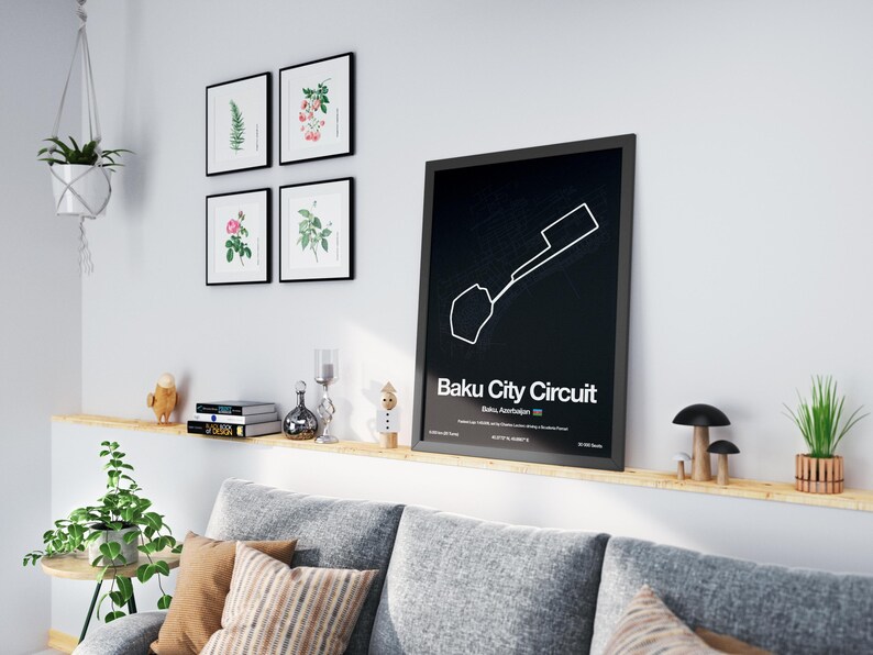Baku City Circuit Azerbaijan Grand Prix F1 Poster Print Formula 1 ...