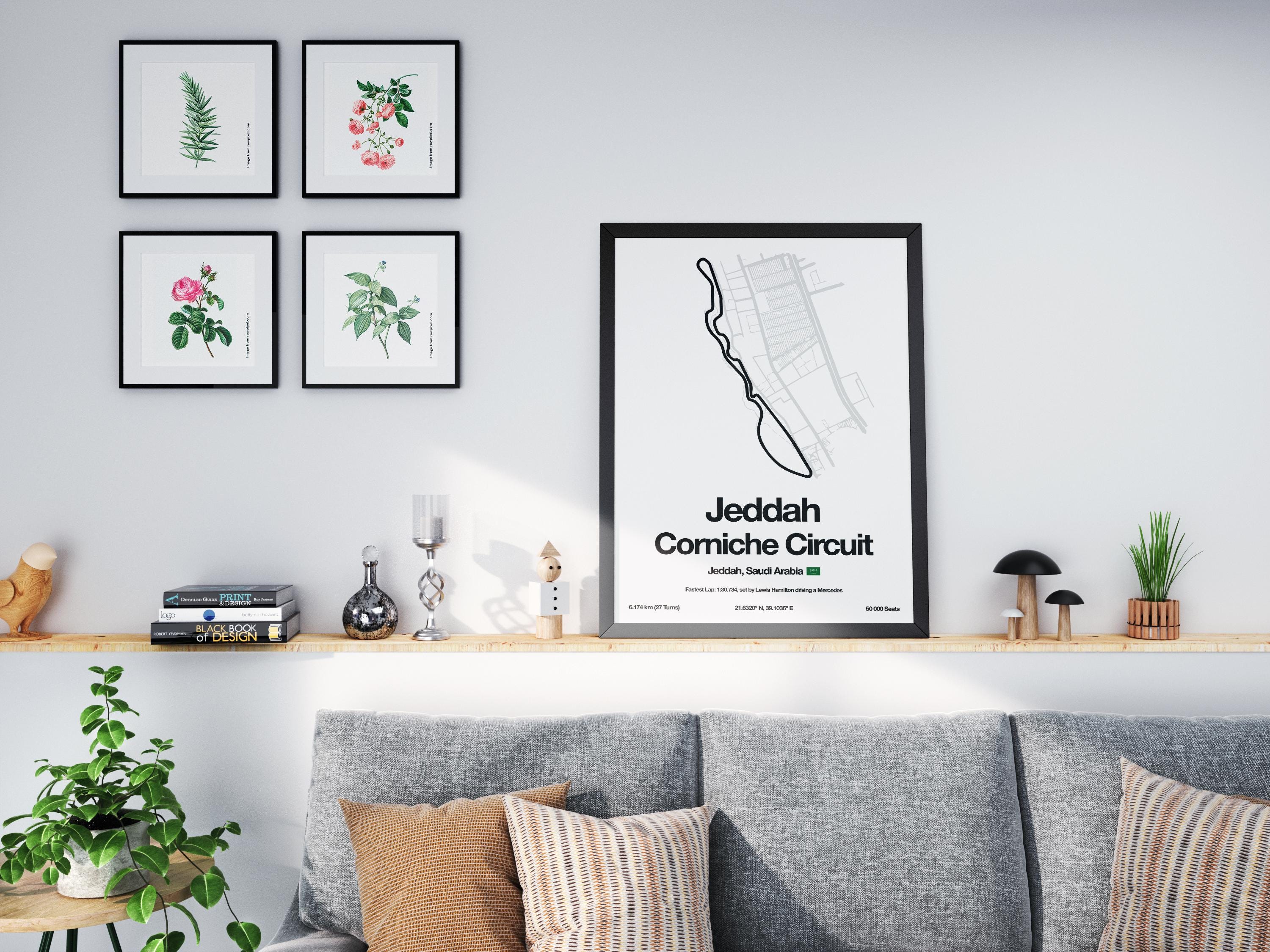 Jeddah Saudi Arabia Grand Prix F1 Poster Saudi Arabian Print Formula 1 ...