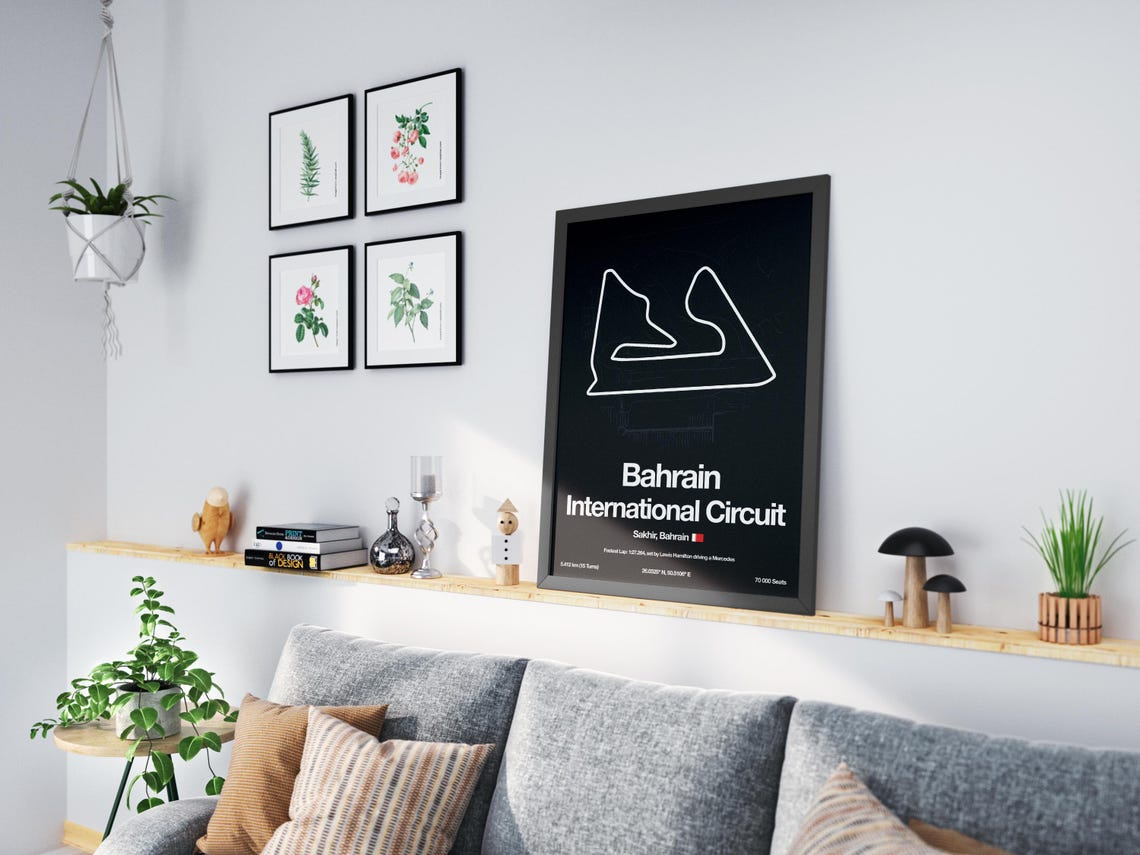 Bahrain Circuit Sakhir Grand Prix F1 Poster Print Formula 1 Prints ...