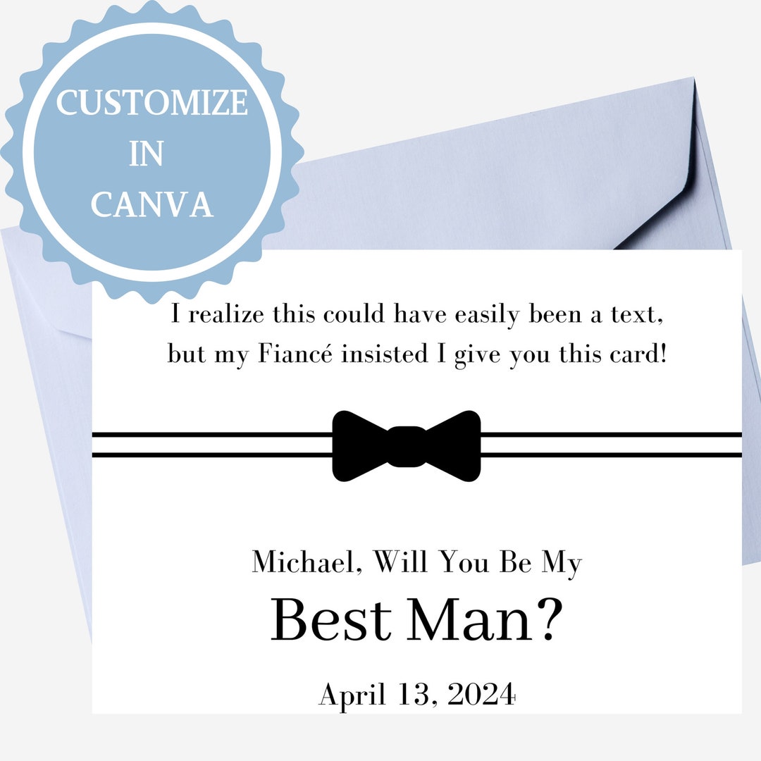 Could Have Been A Text, Funny Proposal Card, Funny Groomsmen Card, Best ...