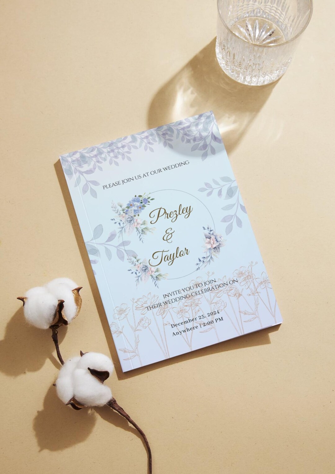 Wedding Invition Card Template - Etsy
