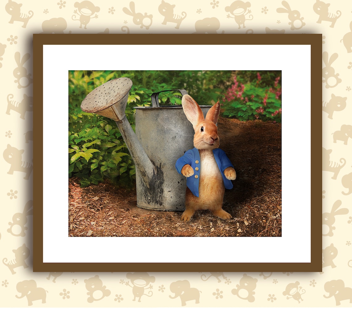 Peter Rabbit Fun Child's Wall Art Nursery Decor Animal - Etsy