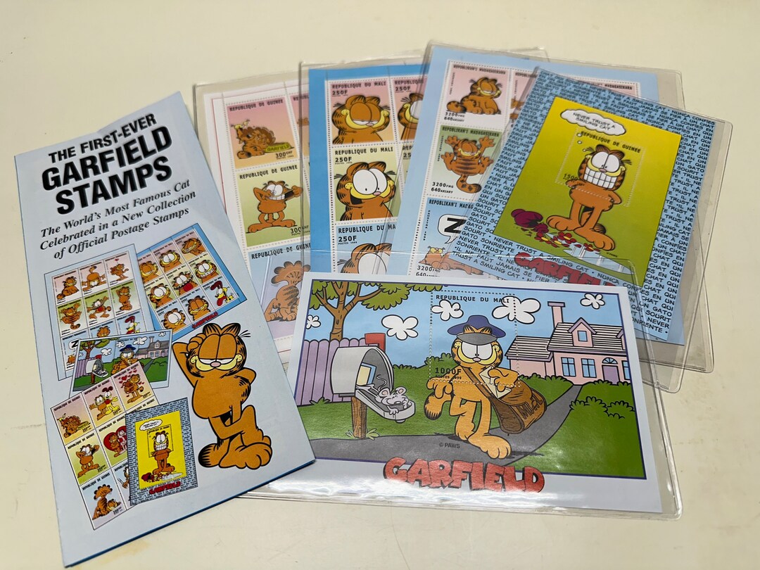 Vintage Garfield Africa Postage Stamp Sheets Set of 5 - NEW! - Etsy