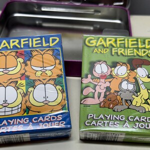 Vintage Garfield Collectors Two Deck Card Tin - Etsy