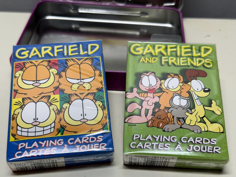 Vintage Garfield Collectors Two Deck Card Tin - Etsy