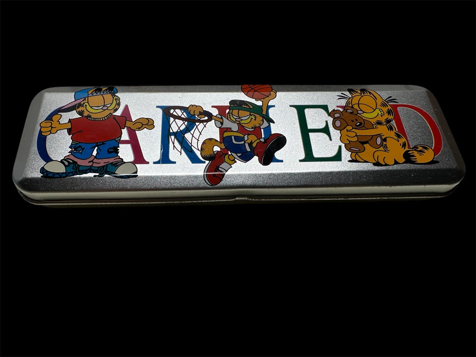 Vintage Garfield Metal Box With Accessories - Etsy