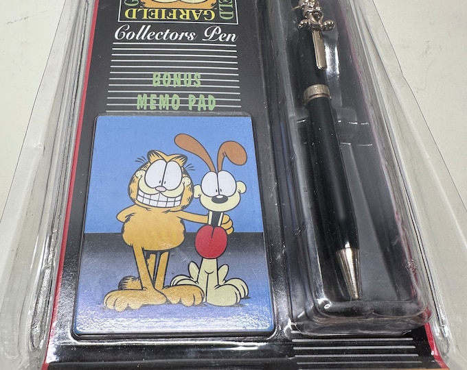 Vintage Garfield Collector Pen With Memo Pad - Etsy