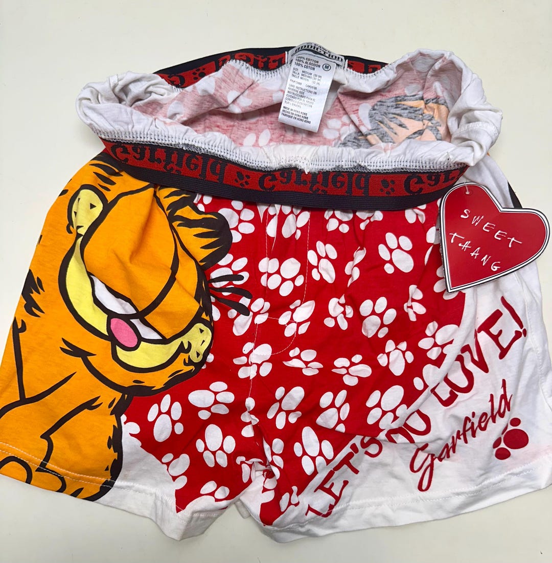Vintage Garfield Valentine's Day Boxer Shorts Underwear Size M 32-34 - Etsy