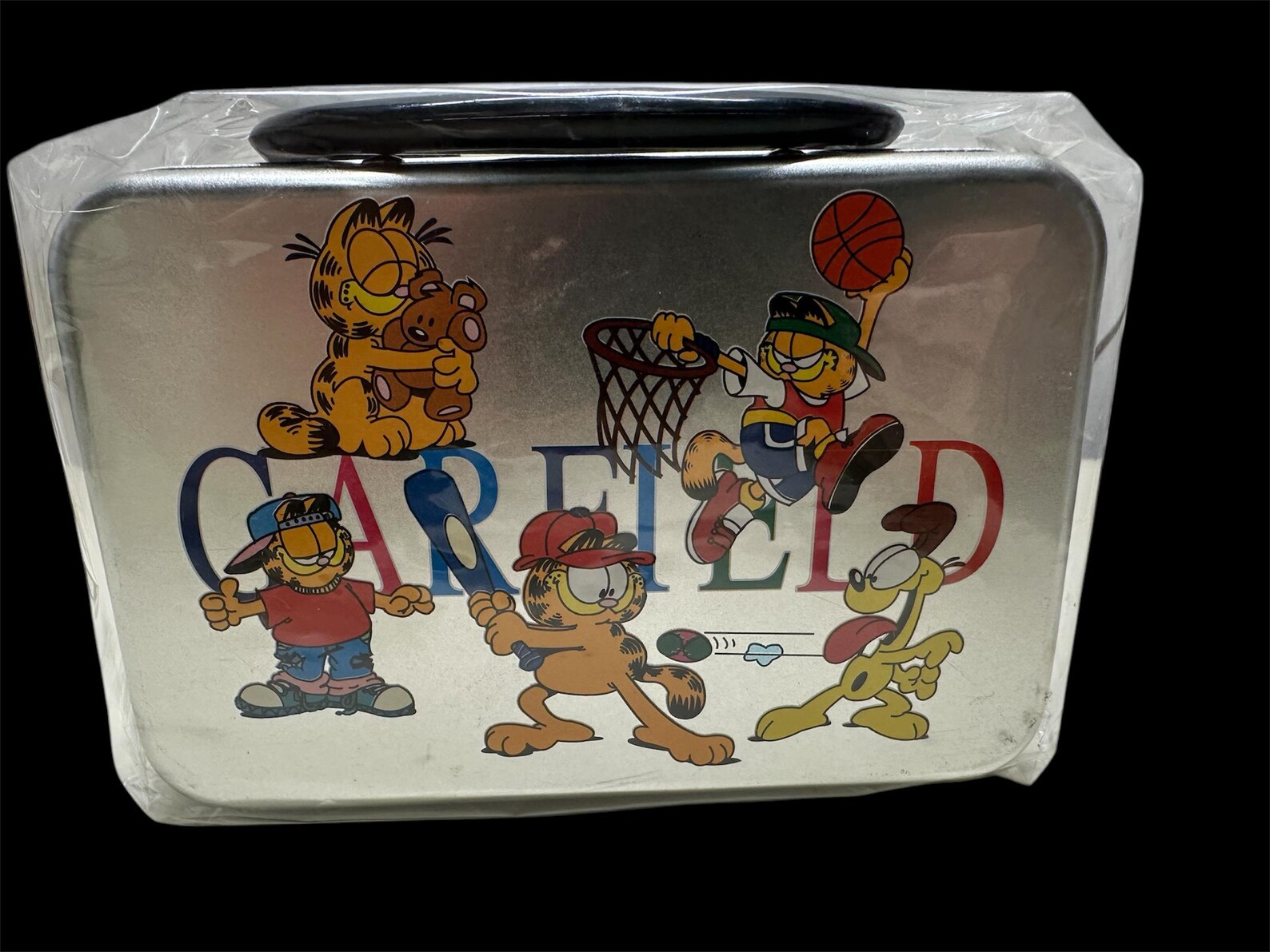 Vintage Garfield Metal Box With Accessories - Etsy
