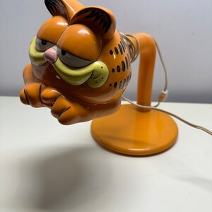 Vintage 1981 Garfield Gooseneck Desk Lamp W/ceramic Shade - Etsy