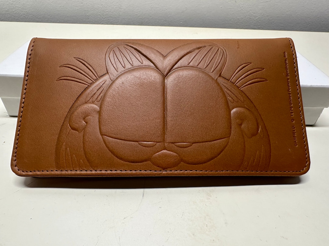 Vintage Garfield Leather Checkbook Cover - Etsy