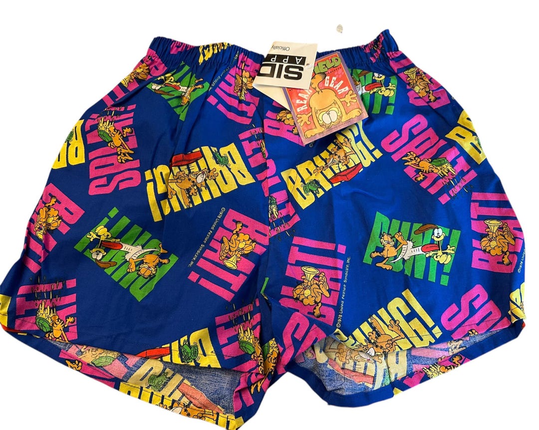 Vintage NWT Garfield Men's Boxer Shorts Size M - Etsy