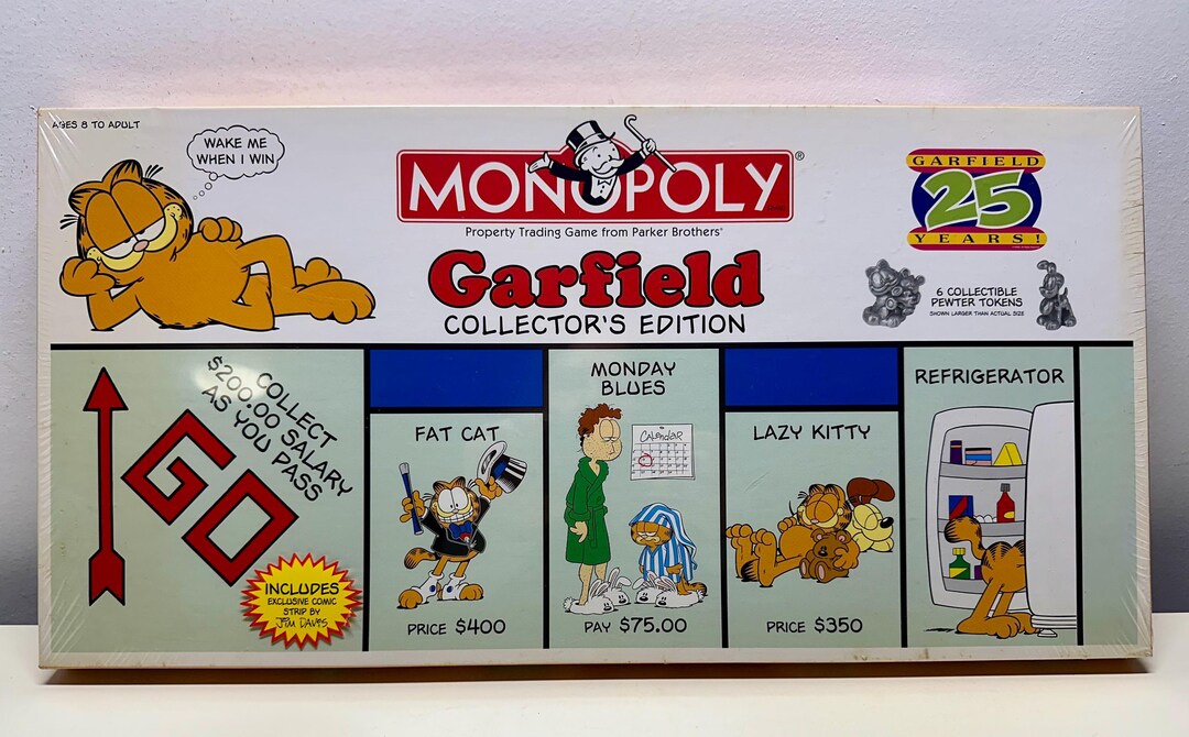 Vintage Garfield 25th Anniversary Monopoly Board Game - Etsy