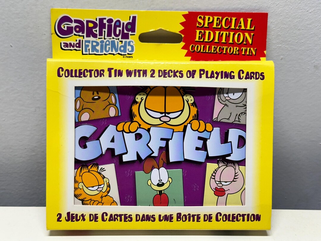 Vintage Garfield Collectors Two Deck Card Tin - Etsy