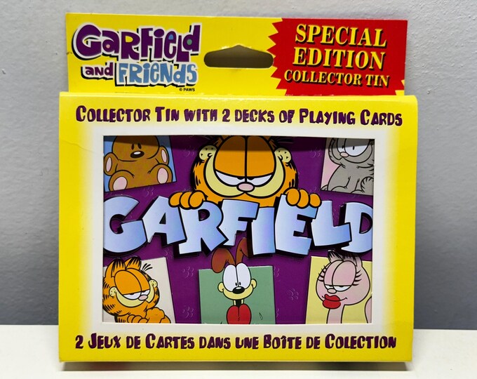 Vintage Garfield Collectors Two Deck Card Tin - Etsy