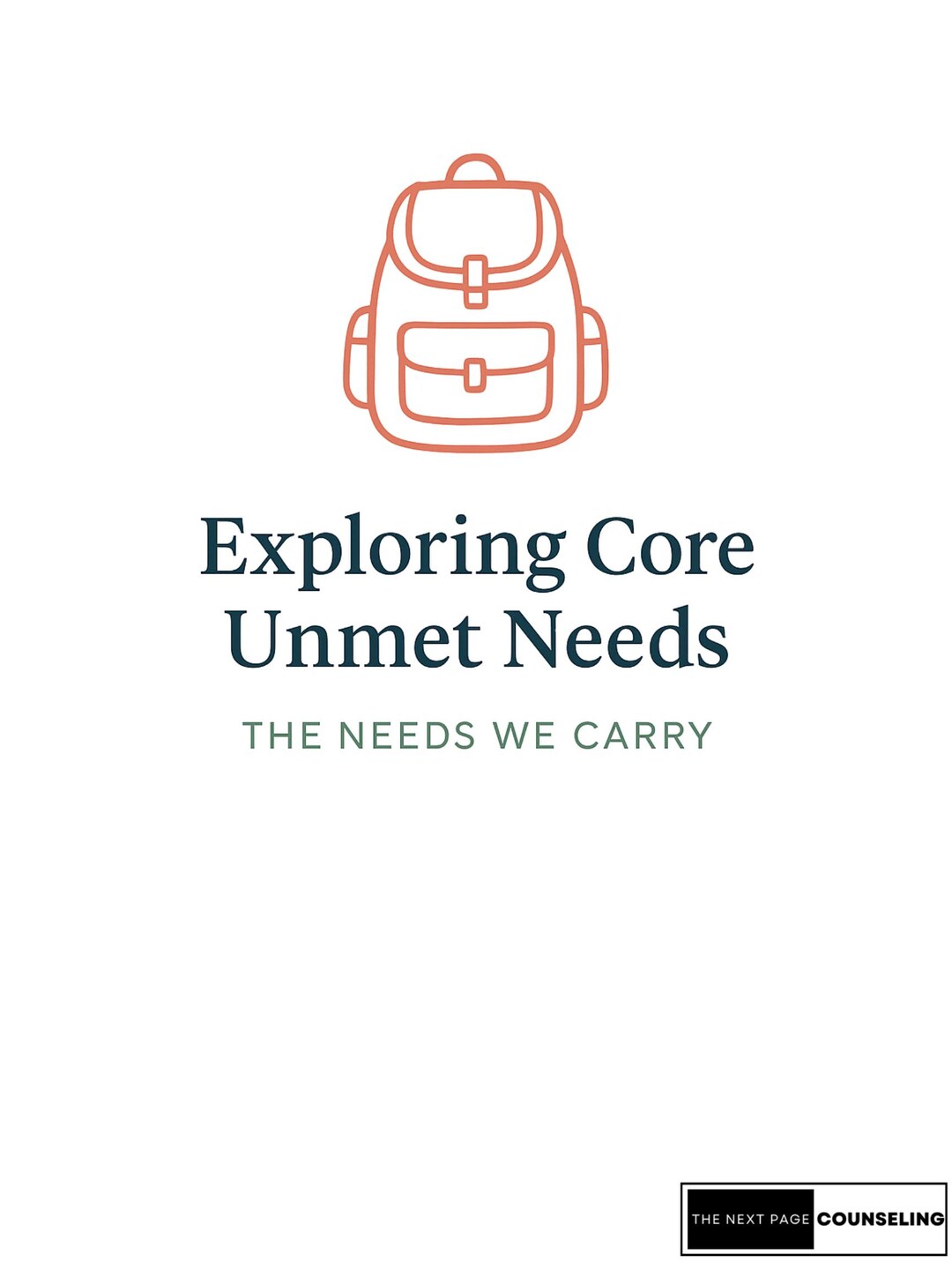 Core Unmet Needs Workbook & Handouts | Therapy Tool | Self-reflection ...
