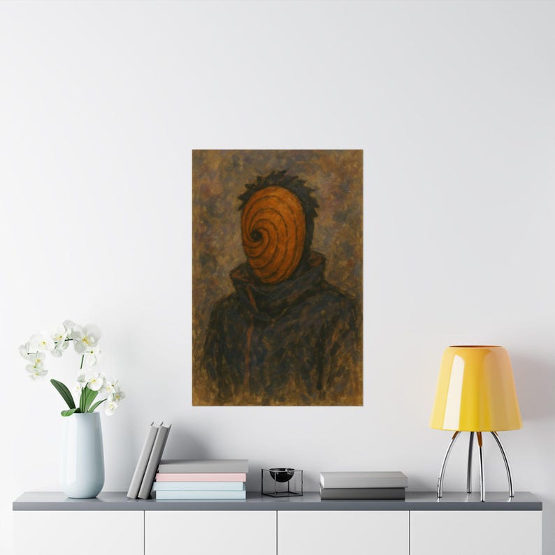 Obito Uchiha Hand-painted Style Poster, Naruto Anime Wall Art, Akatsuki ...