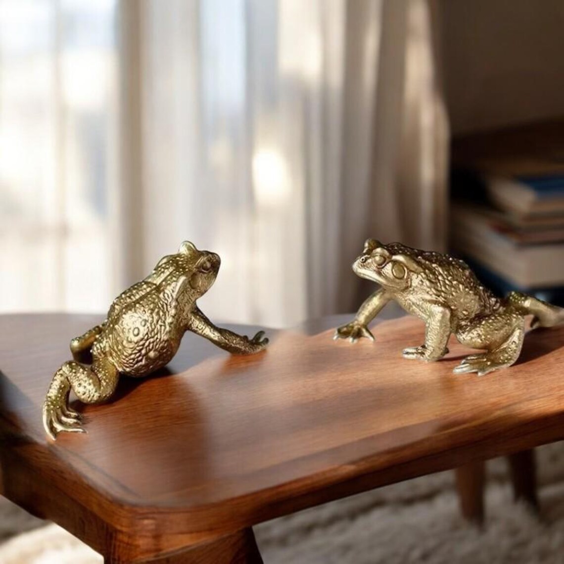 Antique Handmade Small Toad Figurine, Personalized Pet Ornament, Golden ...