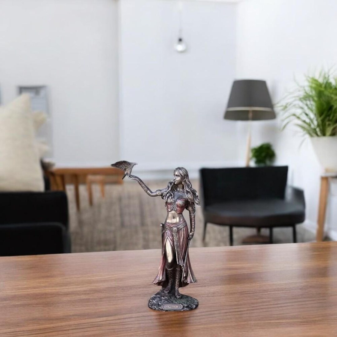 Morrigan Celtic Goddess Statue, Wiccan Figurine for Desk Decor ...