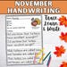 October Cursive Handwriting Practice Pages Cursive Writing Worksheets ...