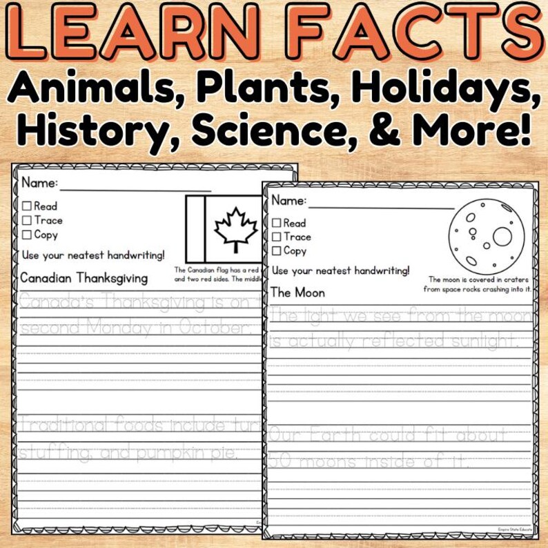 October Handwriting Packet Handwriting Practice Pages for Kids - Etsy