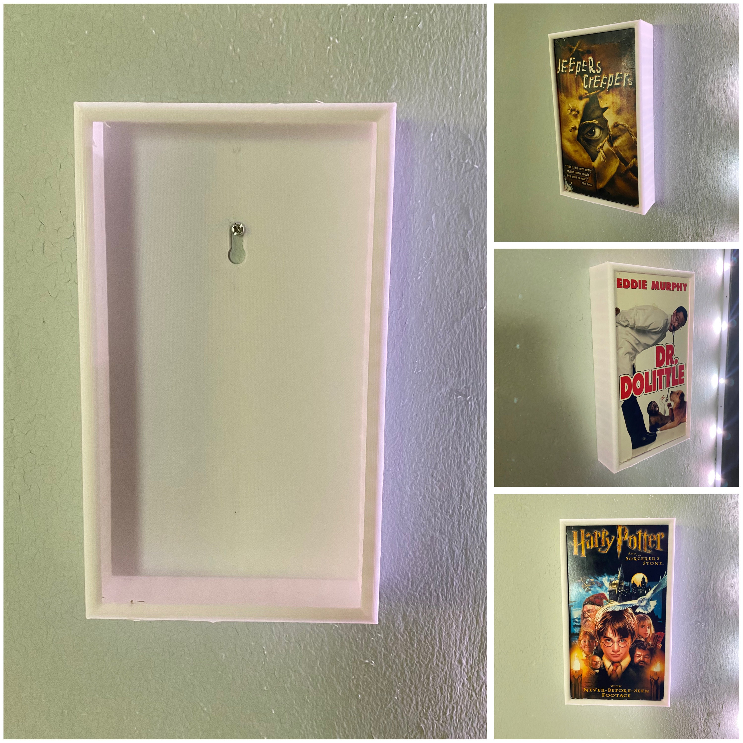 VHS Video Cassette Tape Wall Mounted Display Case White - Etsy Canada