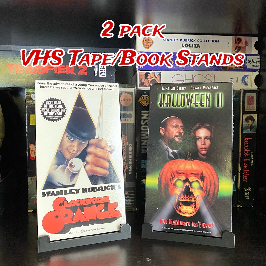 2x VHS Video Tape Display Stand Holder for Cassette Tapes Movies Films ...