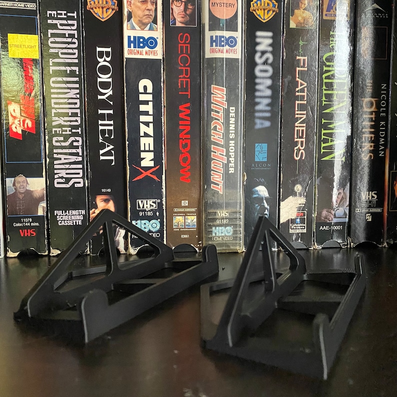 2x VHS Video Tape Display Stand Holder for Cassette Tapes Movies Films ...
