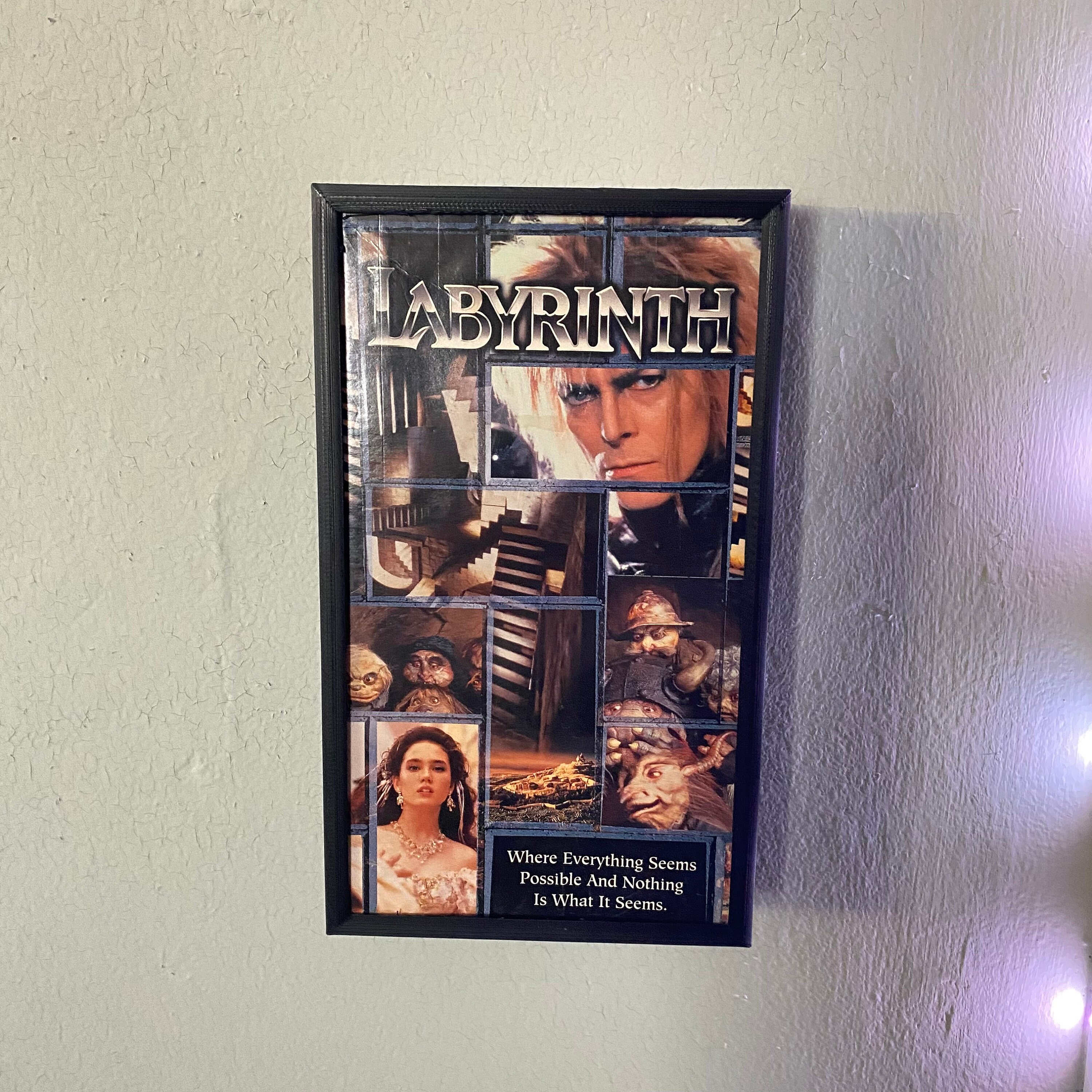 2 Pack of VHS Video Cassette Tape Wall Mounted Display Cases Black - Etsy