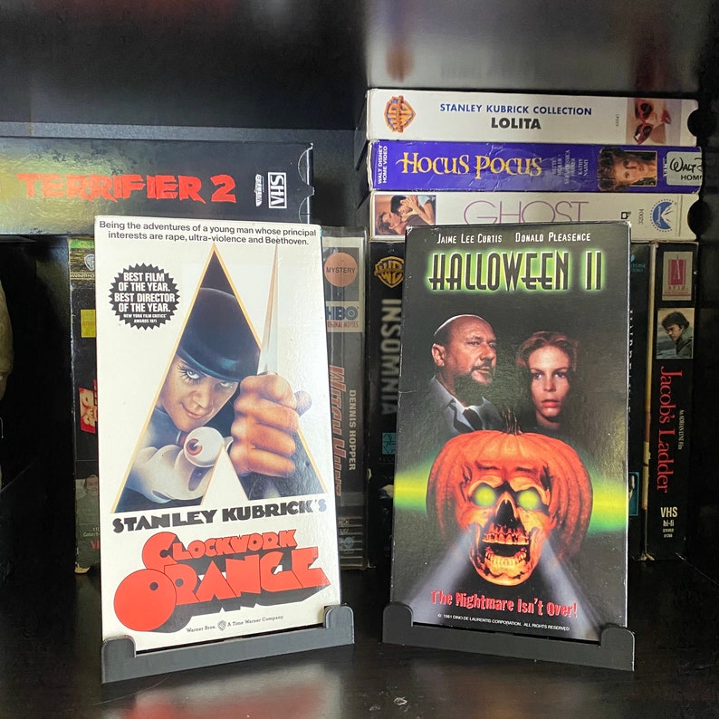 2x VHS Video Tape Display Stand Holder for Cassette Tapes Movies Films ...