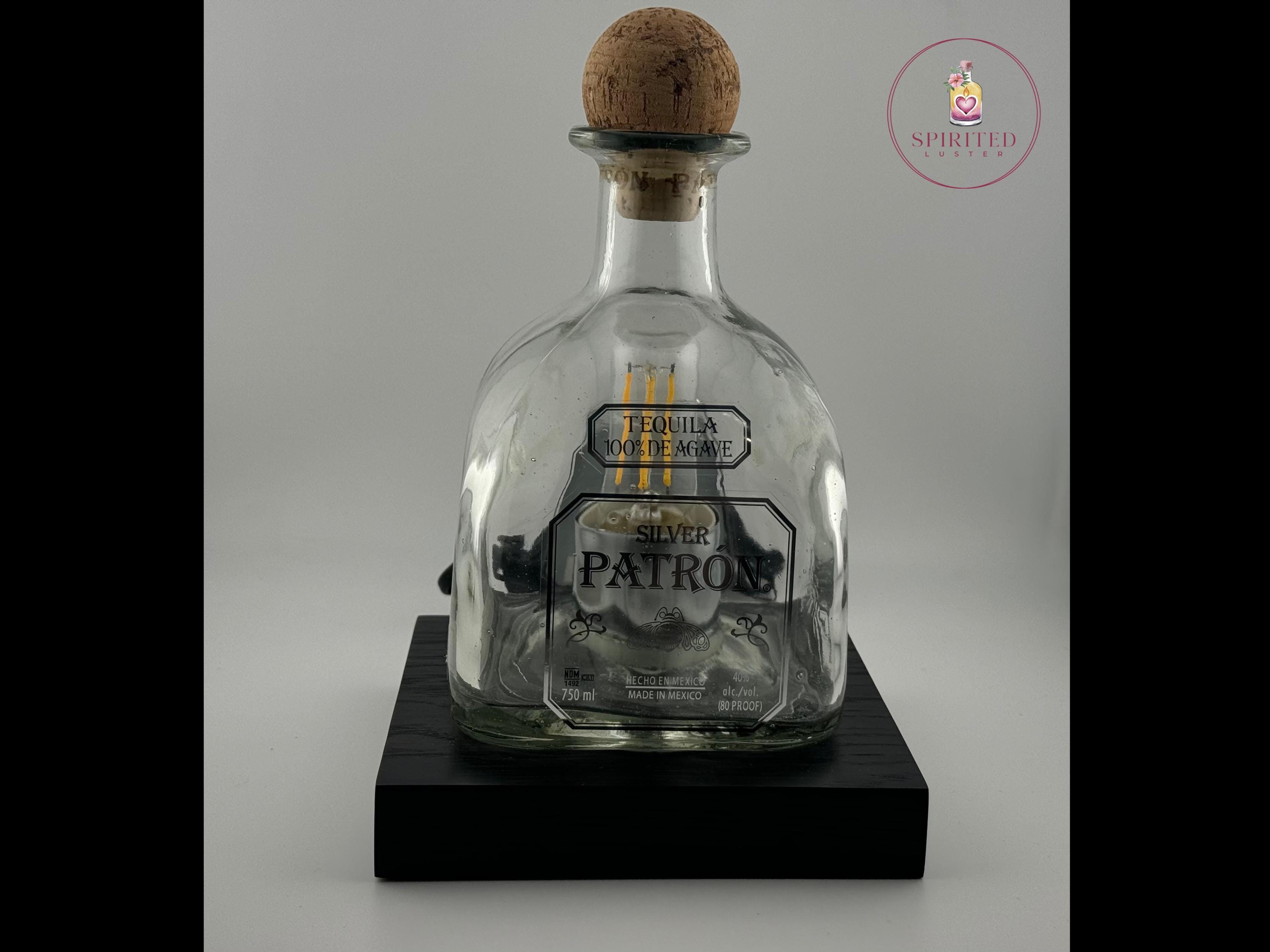 Reclaimed/repurposed Patron Bottle Accent Desk Lamp/bourbon/whiskey ...