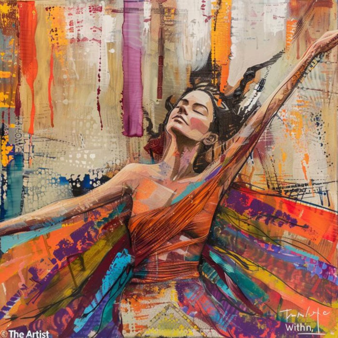 A Wall Frame With Pop Art Mixed to Abstract Expressionism Style to Show ...