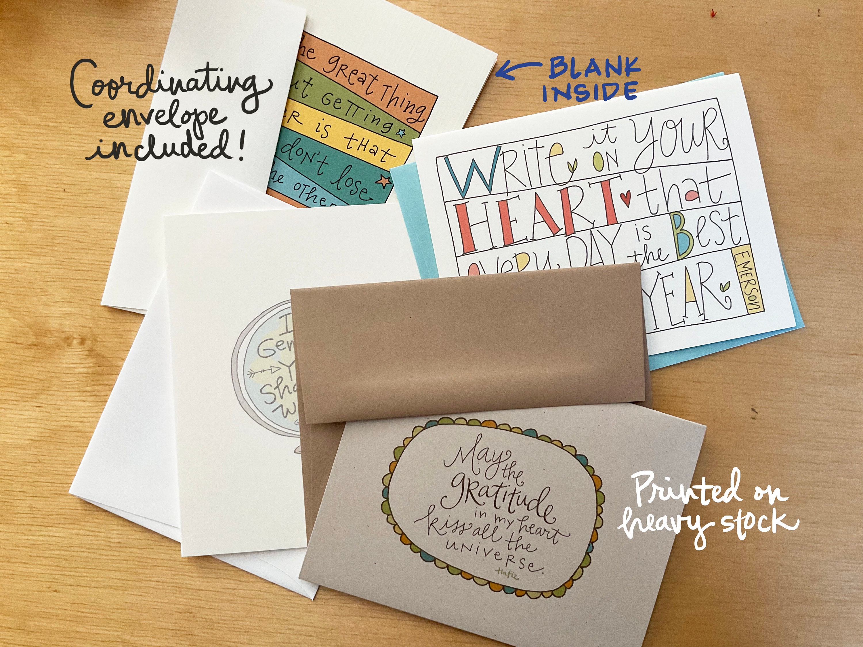 Handwritten Card: Bravery, Blank Inside - Etsy