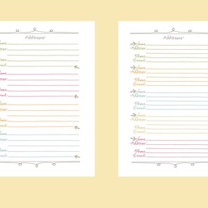 Printable Address List: Handwritten in 3 Sizes - Etsy