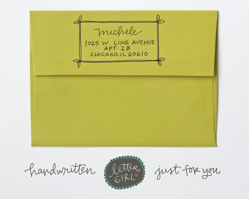 Michele Handwritten Address Stamp: Your Choice of Self-inking - Etsy