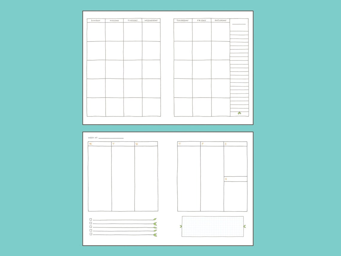 Handwritten Planner Pages Downloadable Printable PDF | Etsy