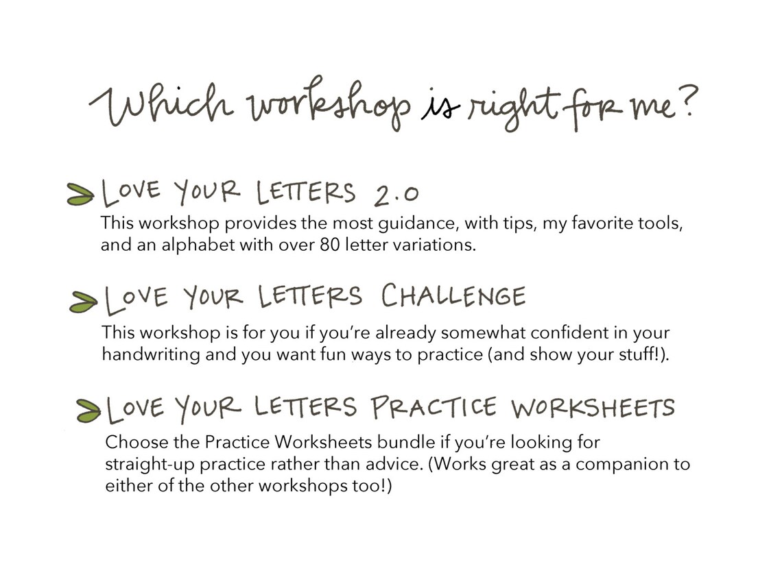 Love Your Letters Workshop 2.0: Handwriting Class, Self-paced, PDF - Etsy